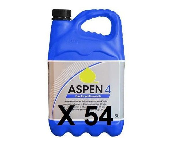 54 Cans – Aspen 4 Alkylate petrol – 5 litre (four stroke) – FR Jones ...