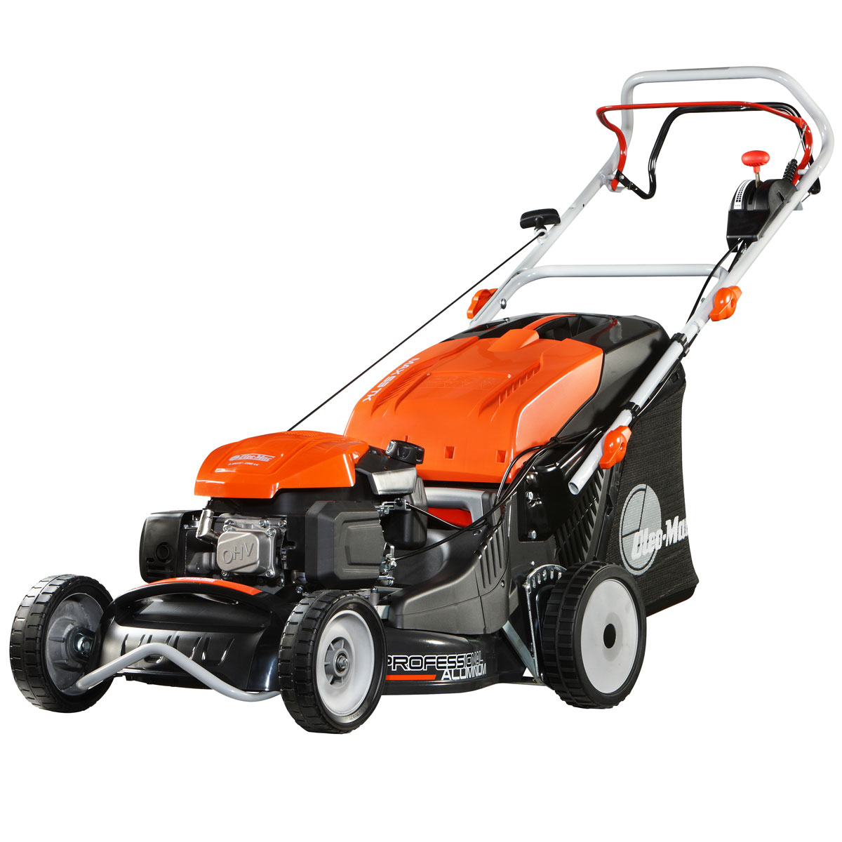 Oleo-Mac MAX 53 TK PRO petrol self propelled four wheeled lawn mower ...