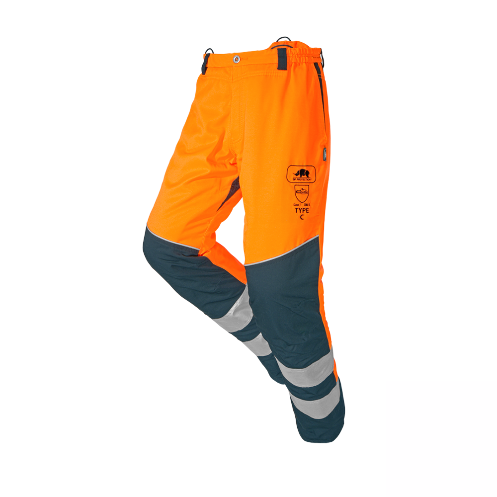 SIP Protection BasePro chainsaw trousers Type C, class 1 (Hi-Viz Orange ...