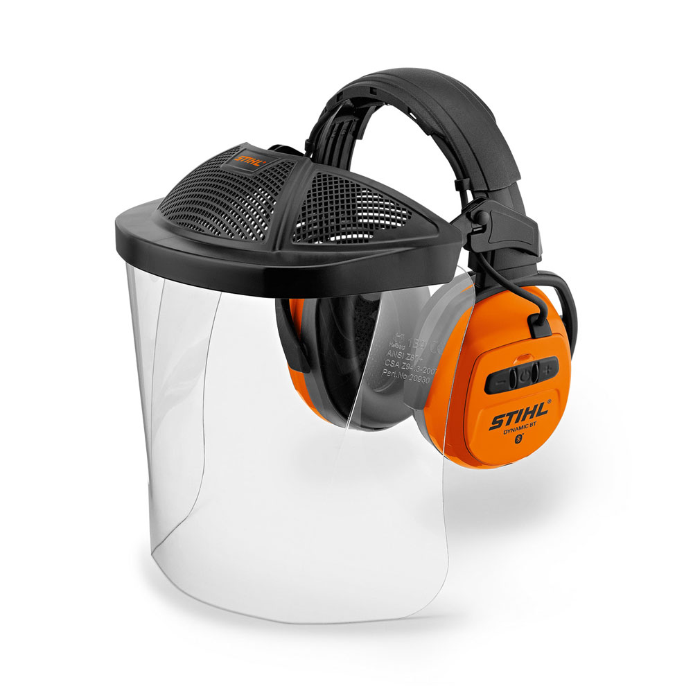 Stihl polycarbonate visor with Dynamic BT bluetooth ear defenders kit ...