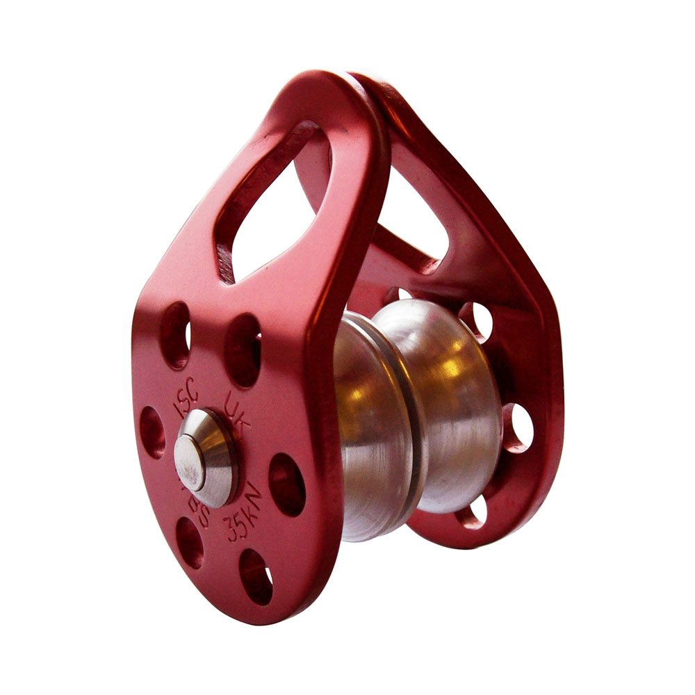 ISC 36kN double swing cheek micro pulley (red) – F.R. Jones & Son