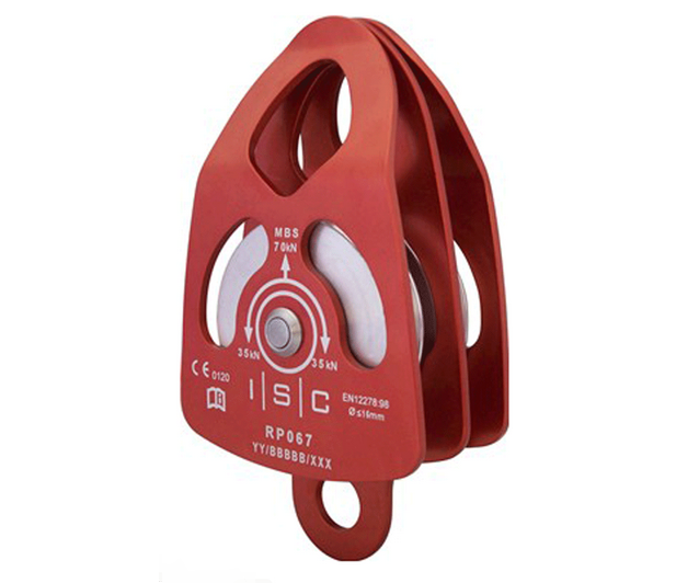 ISC 70kn large swing cheek double pulley (for 16mm rope) – F.R. Jones & Son