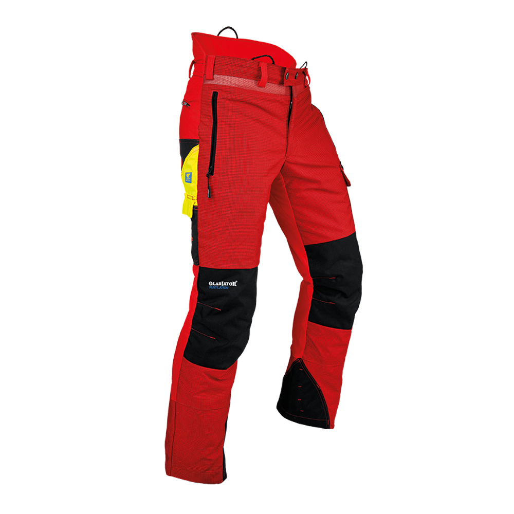 Pfanner Gladiator “Ventilation” chainsaw trousers Type A, Class 1 (Red ...