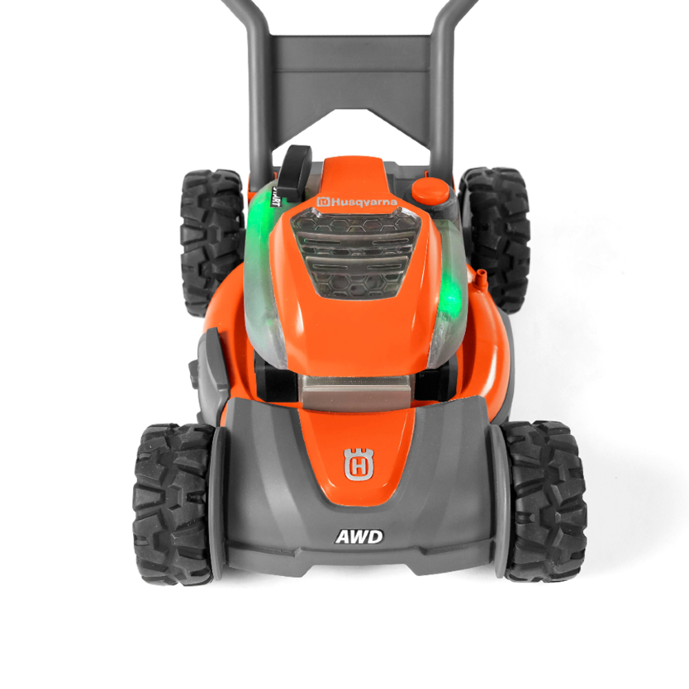 Husqvarna children’s battery-operated toy lawnmower – F.R. Jones & Son